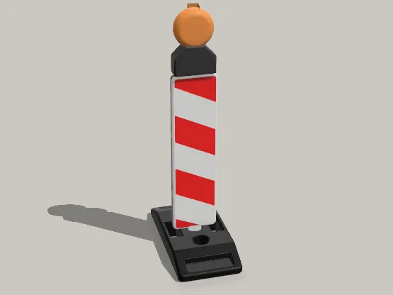 Traffic Beacon with Base Plate and Signal Light - Free 3D Print Model ...