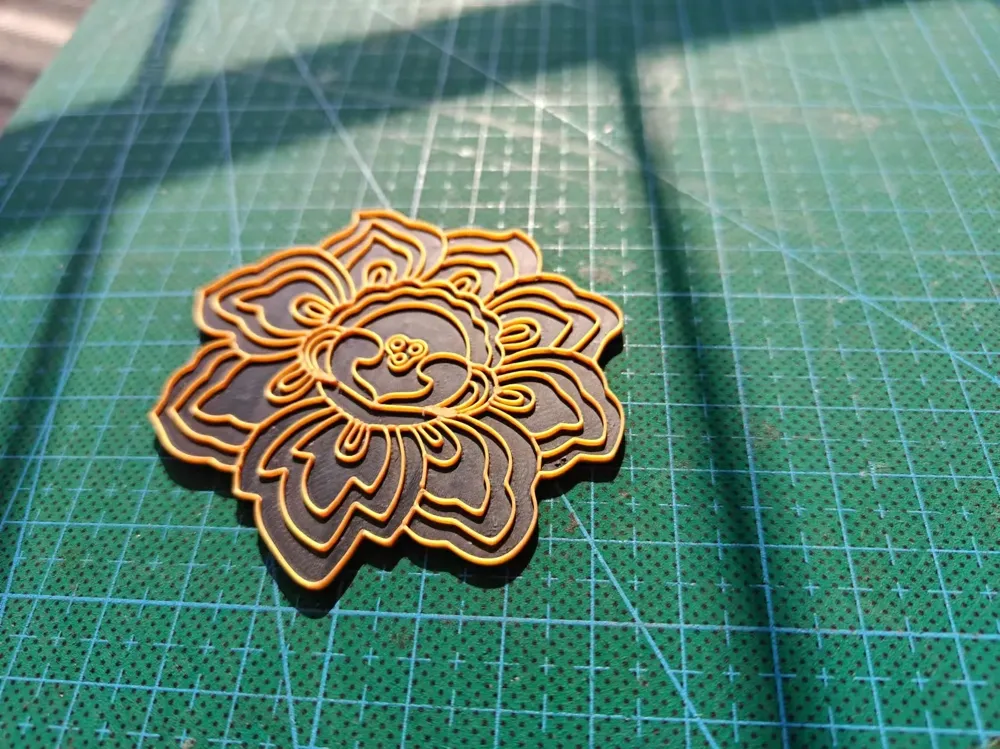 Cloisonné Enamel Tea Flower Pattern by 汤圆 - MakerWorld