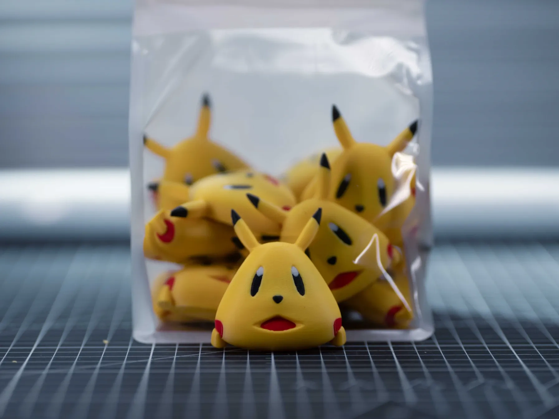 0.25 Pikachu Grimace Fridge Magnet by Ikeda - MakerWorld