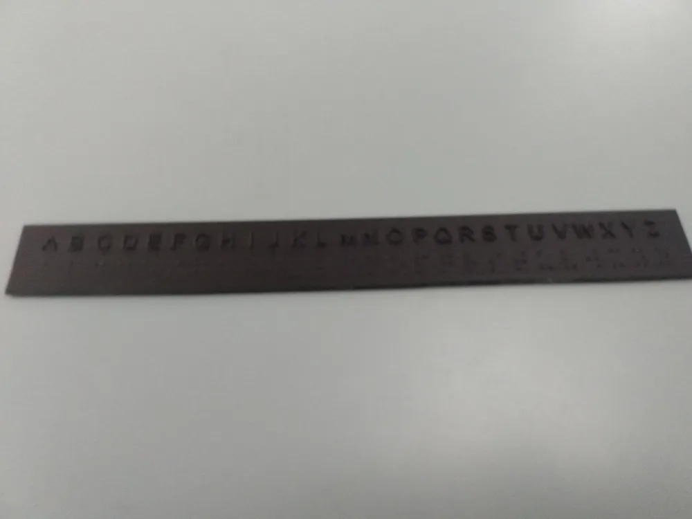 Braille Alphabet ruler NYPL Remixed by library aiding account - MakerWorld