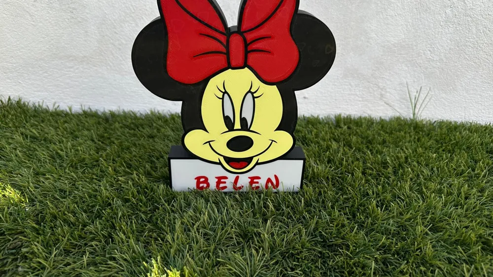 Editable name Minnie Mouse - Free 3D Print Model - MakerWorld