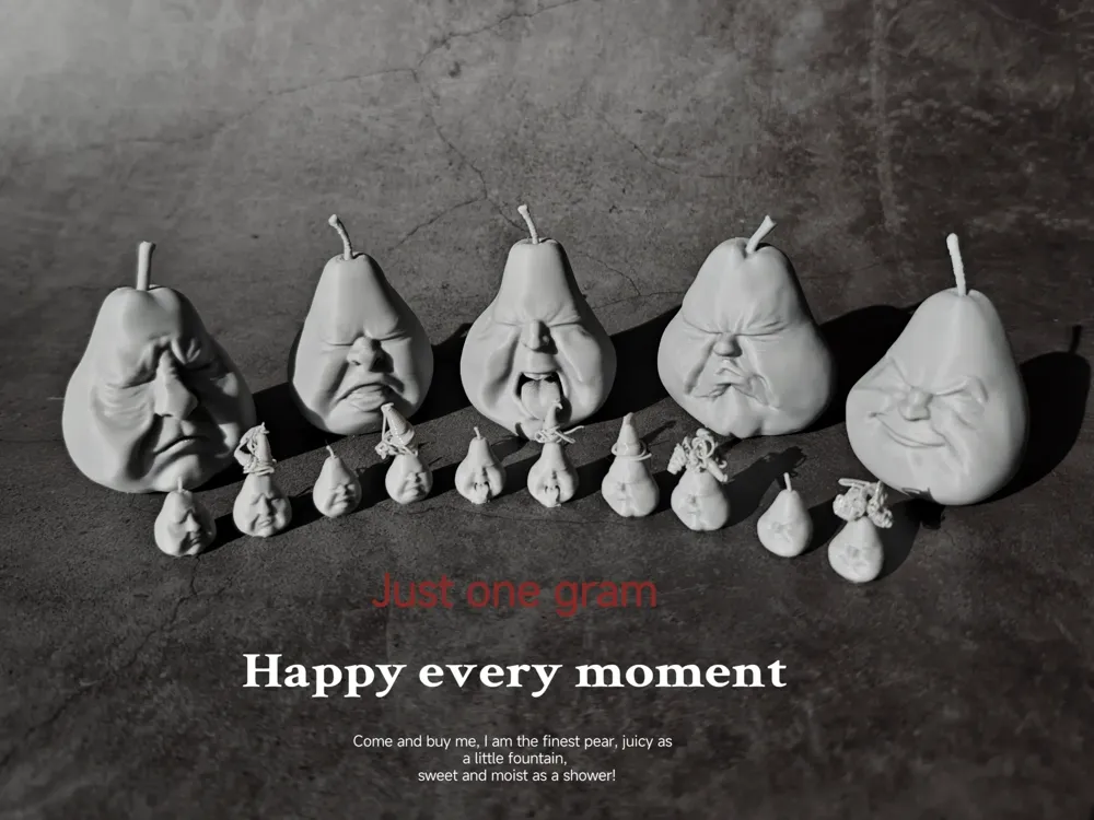 Wrinkled Pears, 3 only one gram of material needed! Brings you joy! by ...