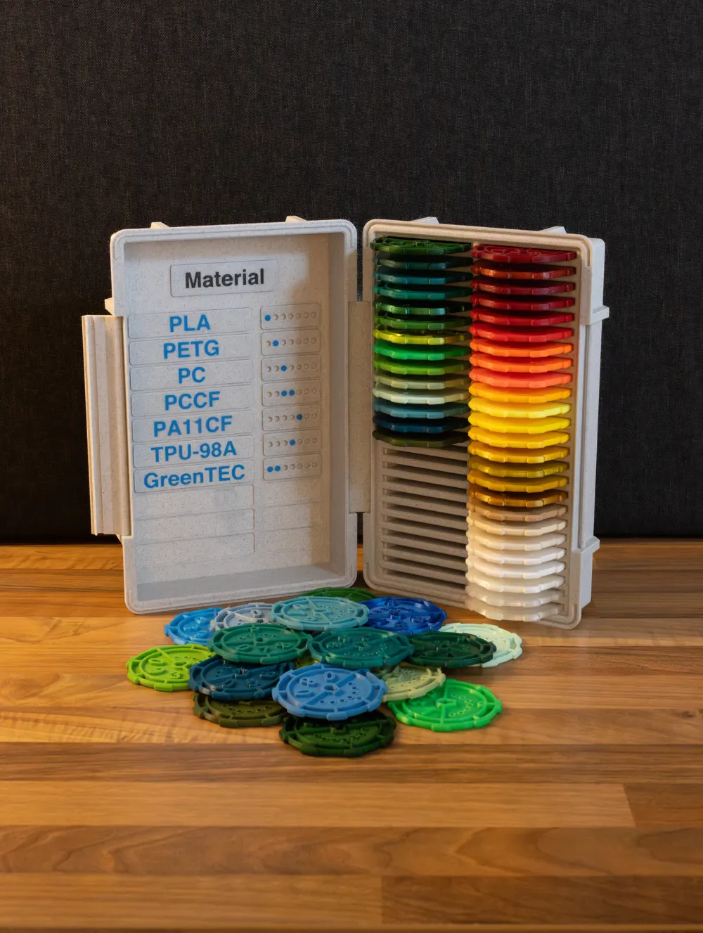 Box for Filament Swatch Coins Remixed by Harms3D - MakerWorld