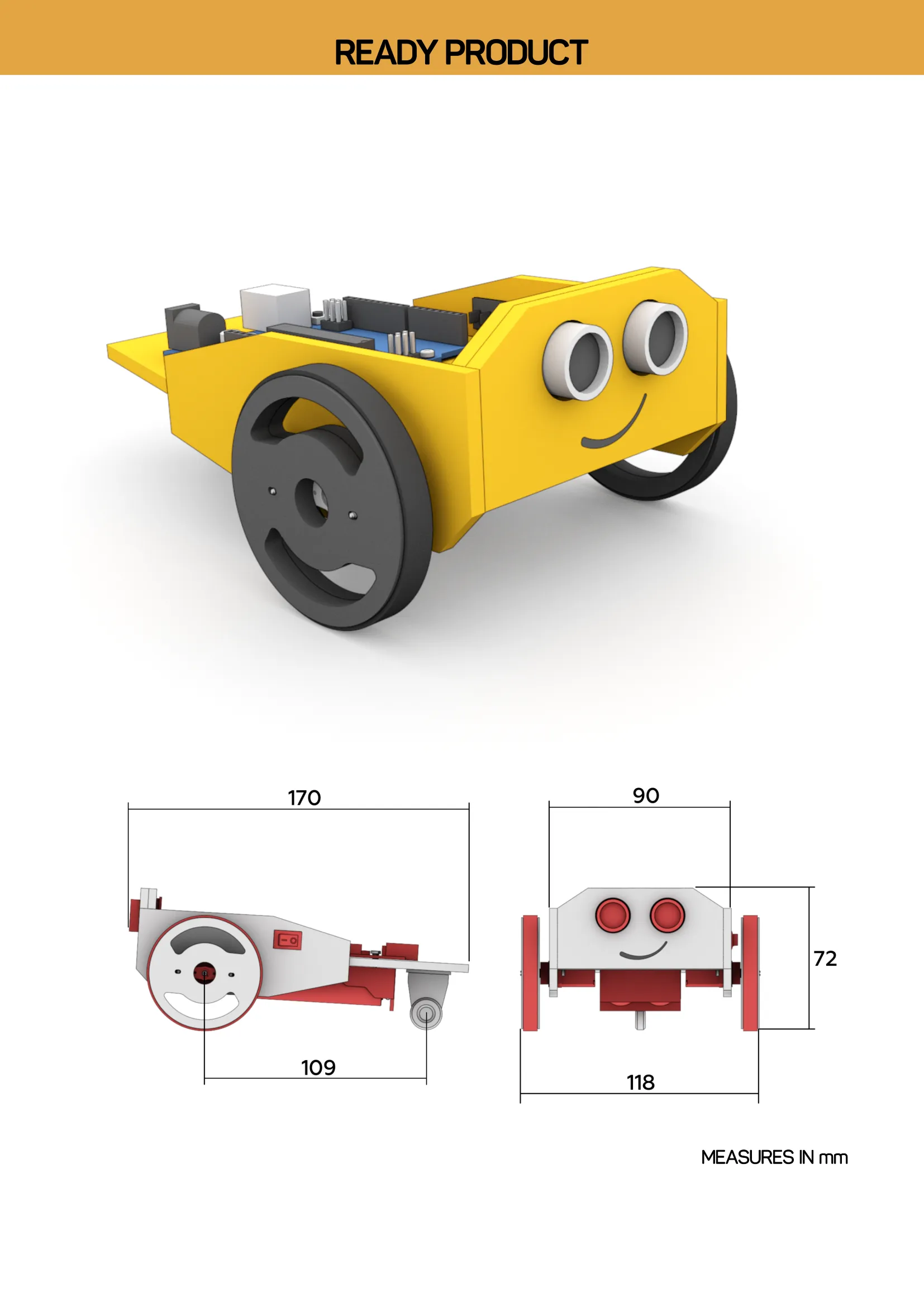 TWO-WHEEL ROBOT KIT EASYLOOK3D by MauricioDUARTE - MakerWorld