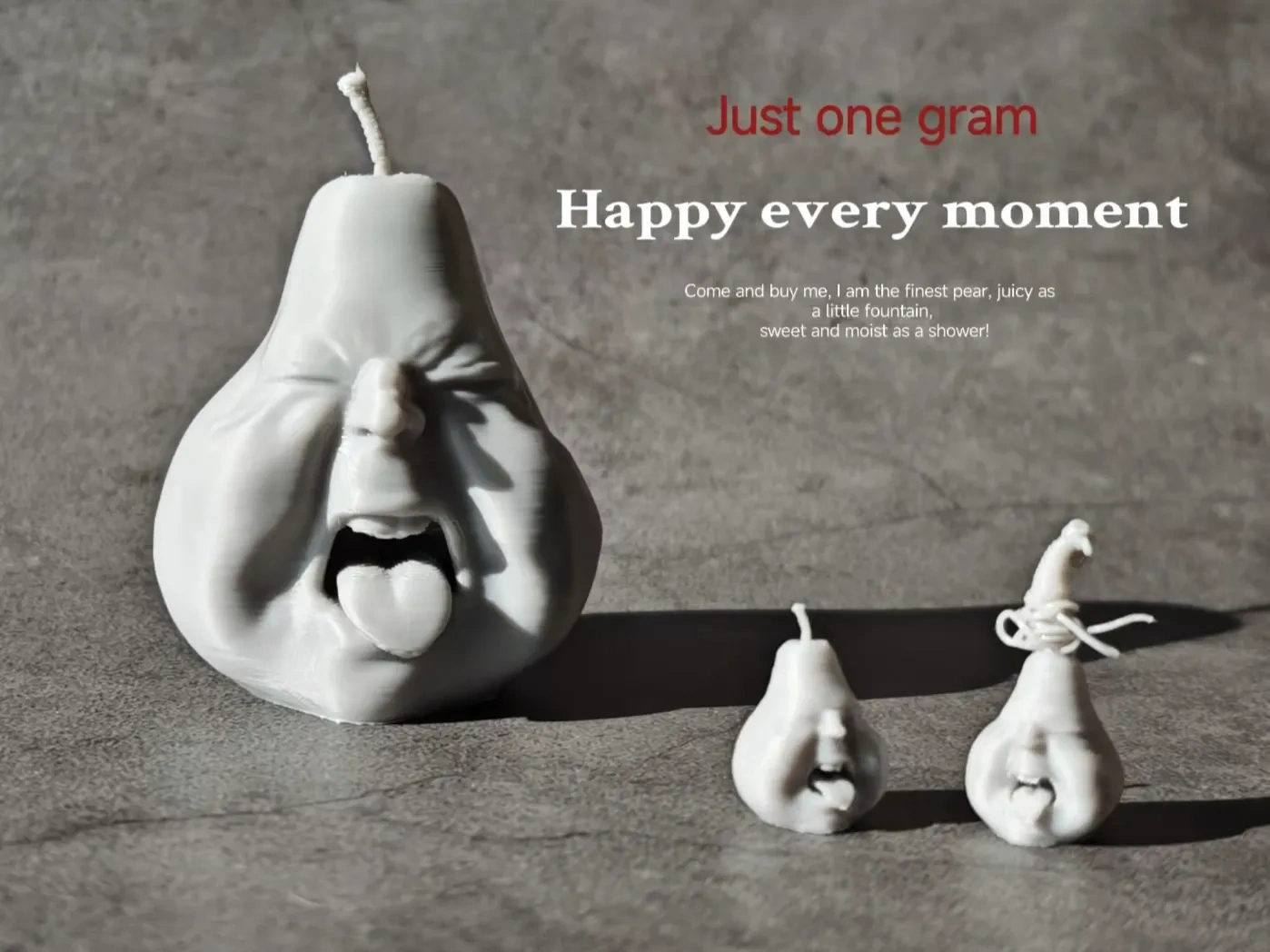 Wrinkled Pears, 4! Only one gram of material needed to bring you joy ...