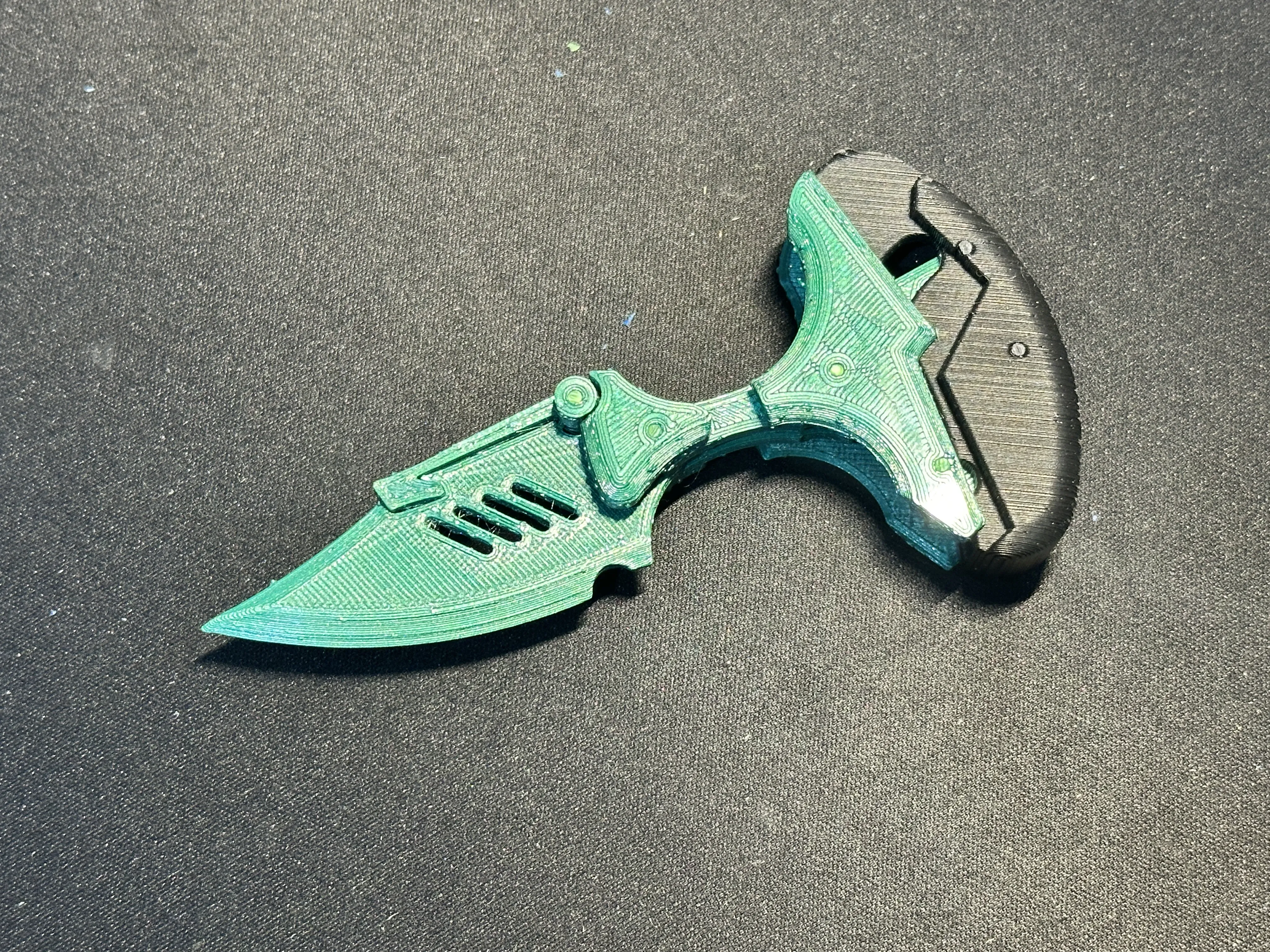 Folding knife can transform into a short bayonet - Free 3D Print Model ...
