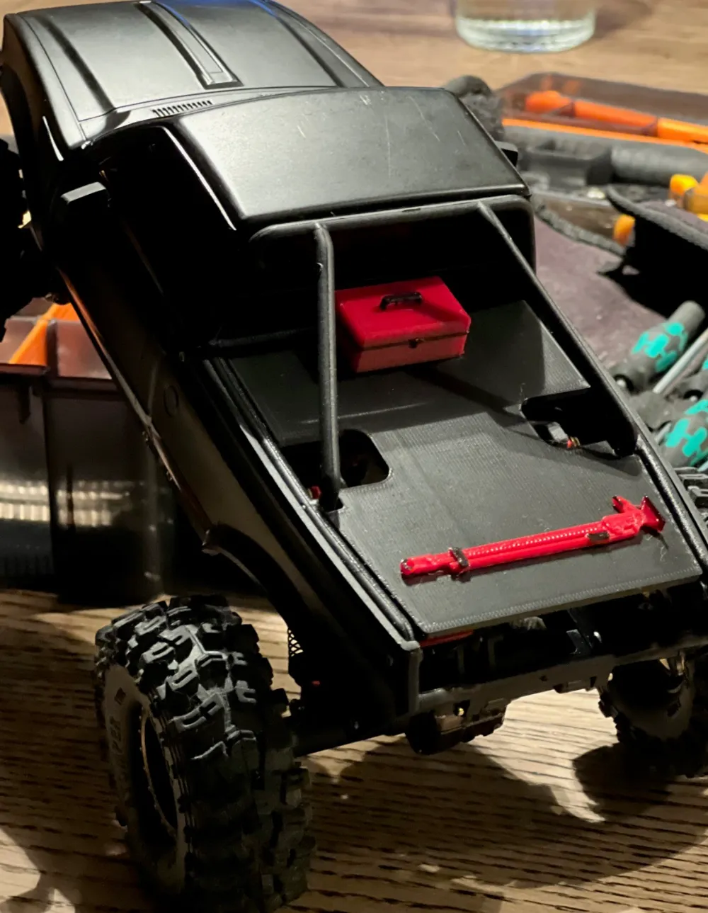 TRX4m IR60 Bed Cover Injora with Jack and Toolbox - Free 3D Print Model ...