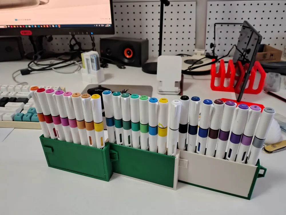 Acrylic Pen Marker Sliding Rack (Infinitely Expandable) by forestslin ...
