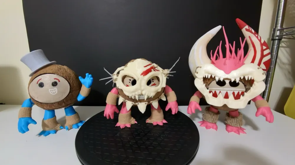 Kotu the Kakamora from Moana 2 - real coconut! - Free 3D Print Model ...