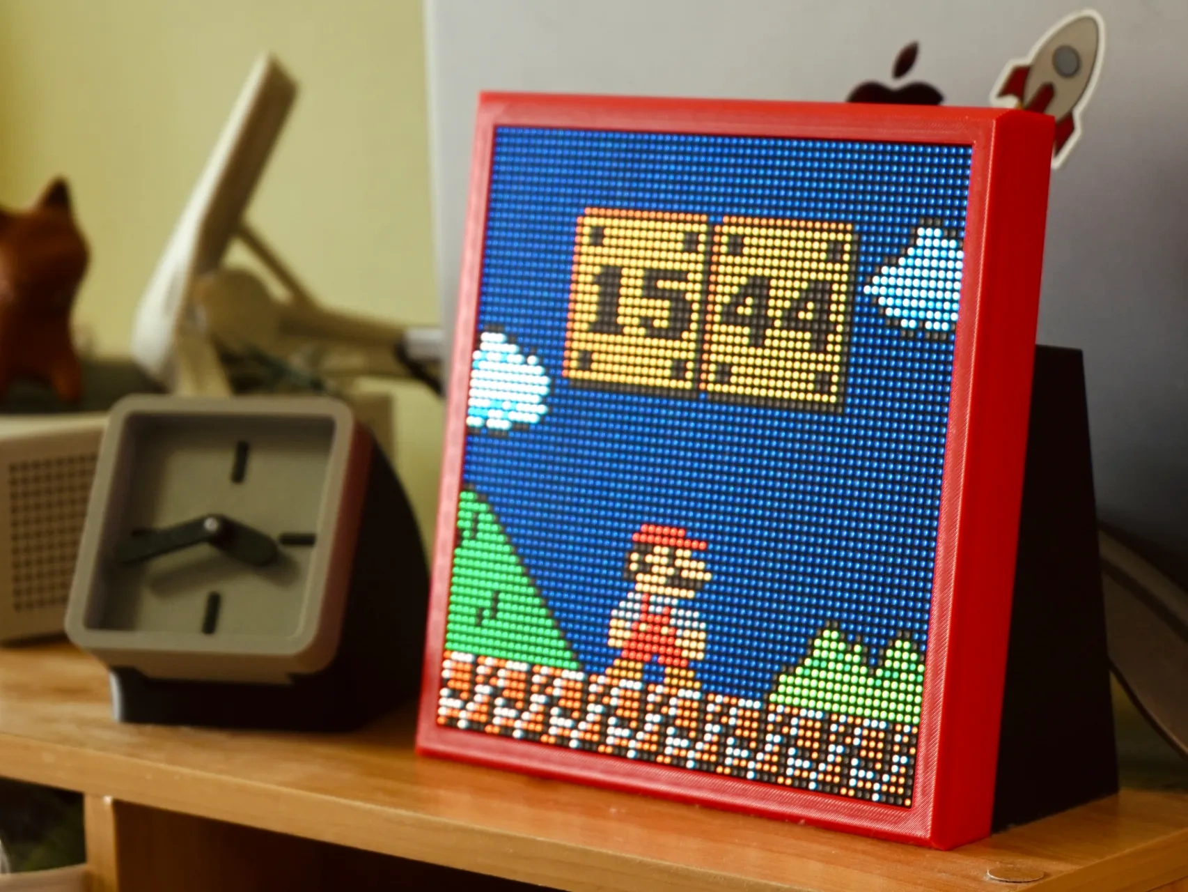 Mario Pixel Art Clock by 若愚工作室 - MakerWorld