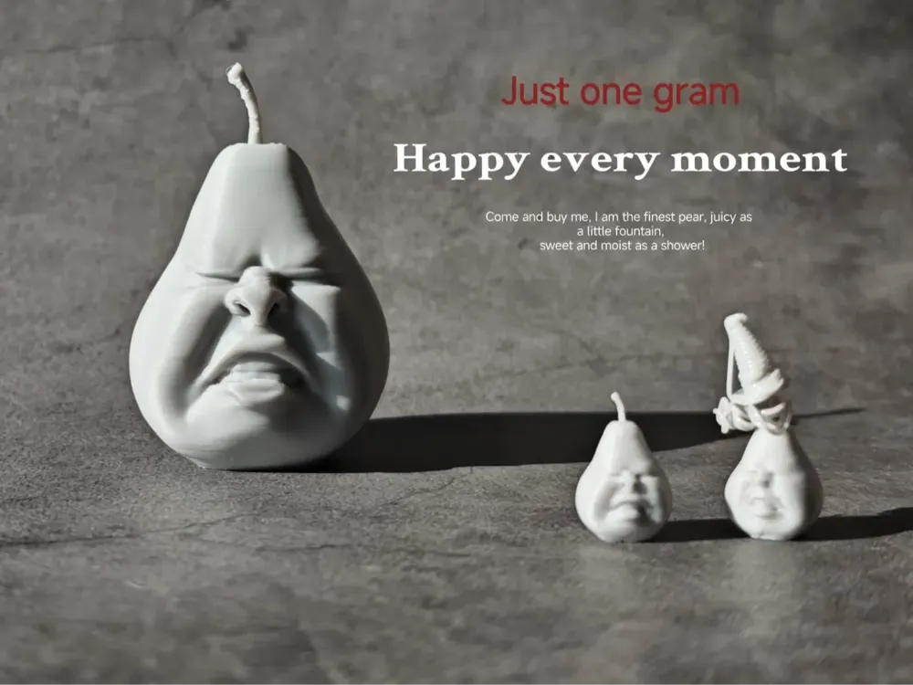 Wrinkled Pears, 5! Only one gram of material needed! No supports ...