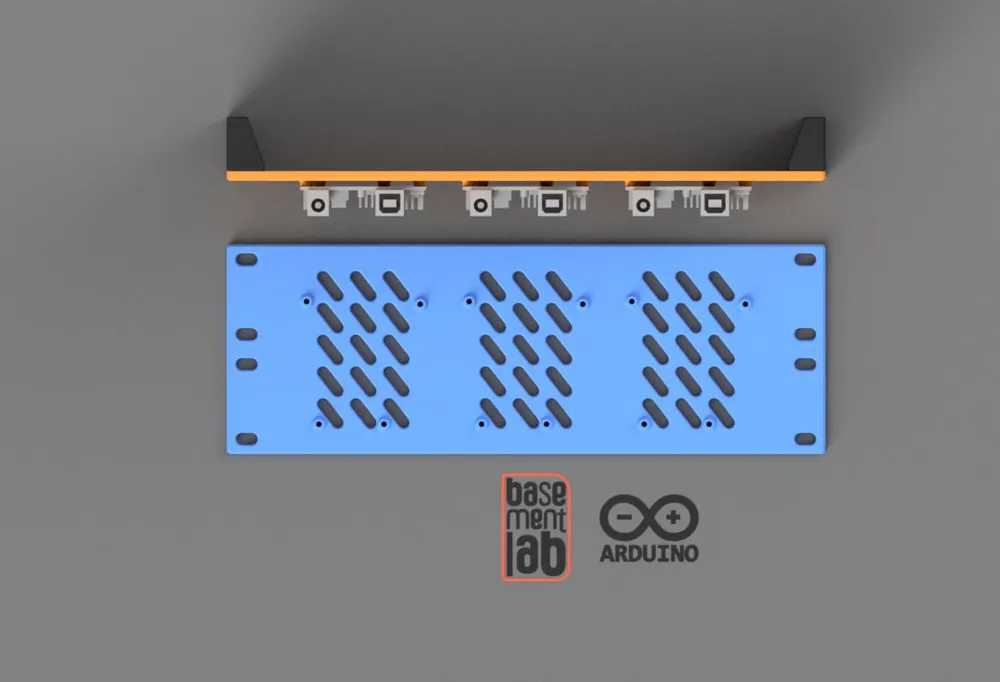 Arduino UNO 10" Rack Mount Bracket Panel 2U by BasementLAB MakerWorld ...