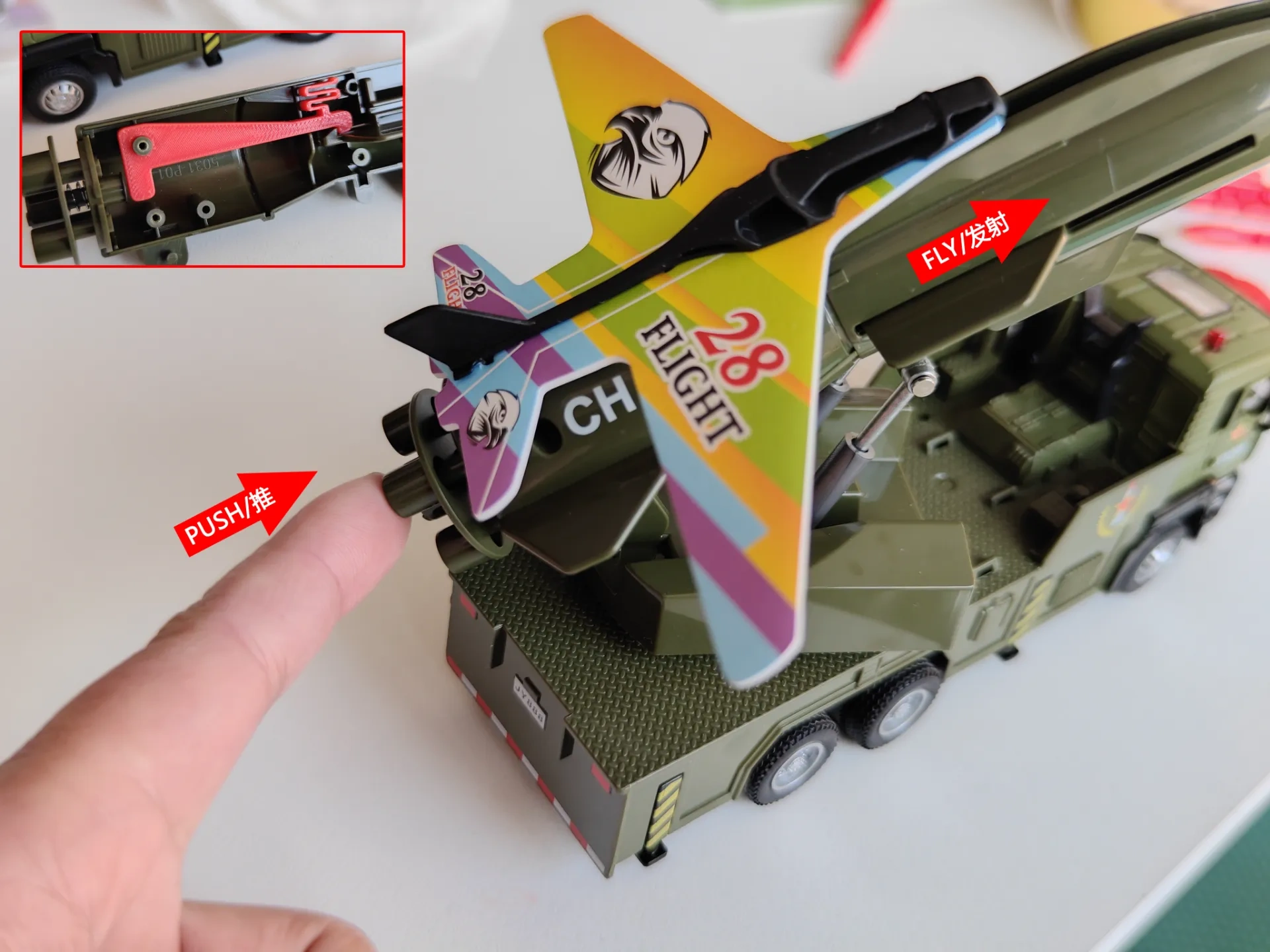 Modified missile truck launch self-locking launch hook by user ...