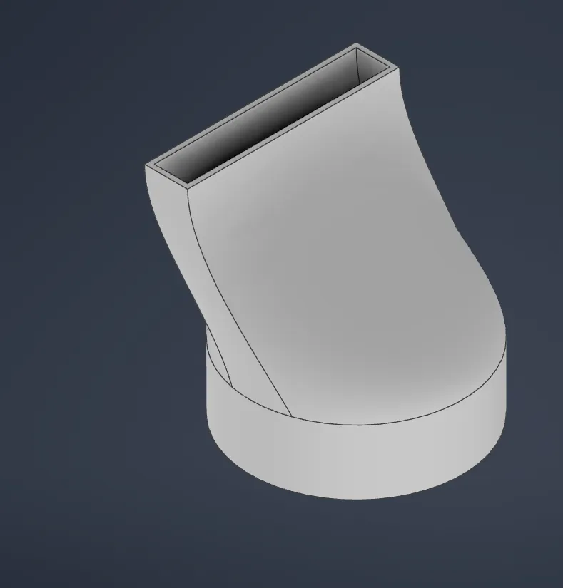 100mm to 20mm Air duct, airflow optimized by Laudaviina - MakerWorld