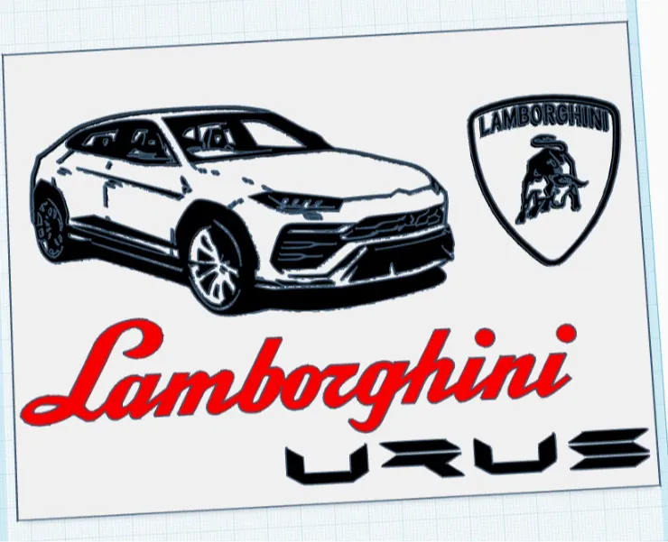 Lamborghini Urus Bespoke Emblem Art by cardi1n - MakerWorld