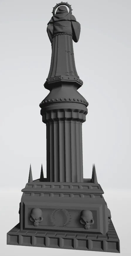 Alternative pedestal with Hooded statue Remixed by Anumbara - MakerWorld