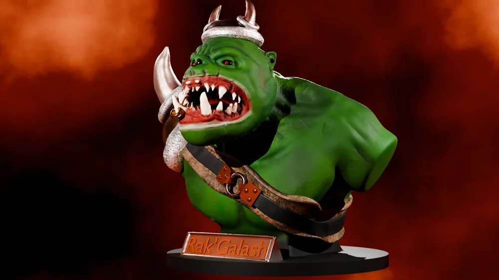 Ork Bust PRINTABLE 3D model by Belnir - MakerWorld