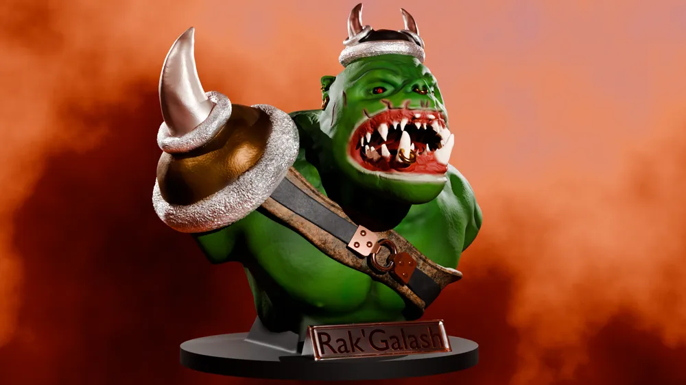 Ork Bust PRINTABLE 3D model by Belnir - MakerWorld