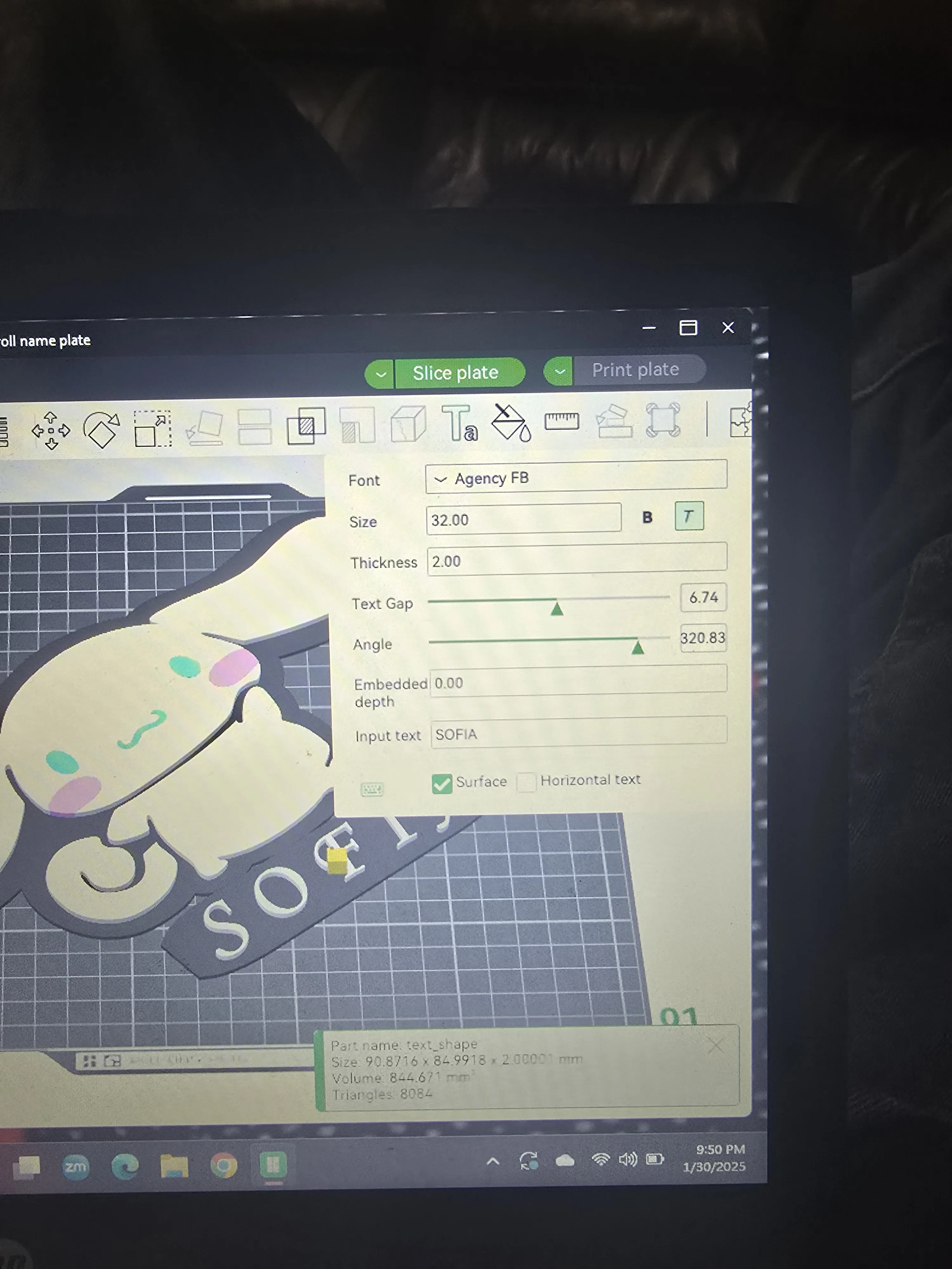 Customize hello kitty name plate - Free 3D Print Model - MakerWorld