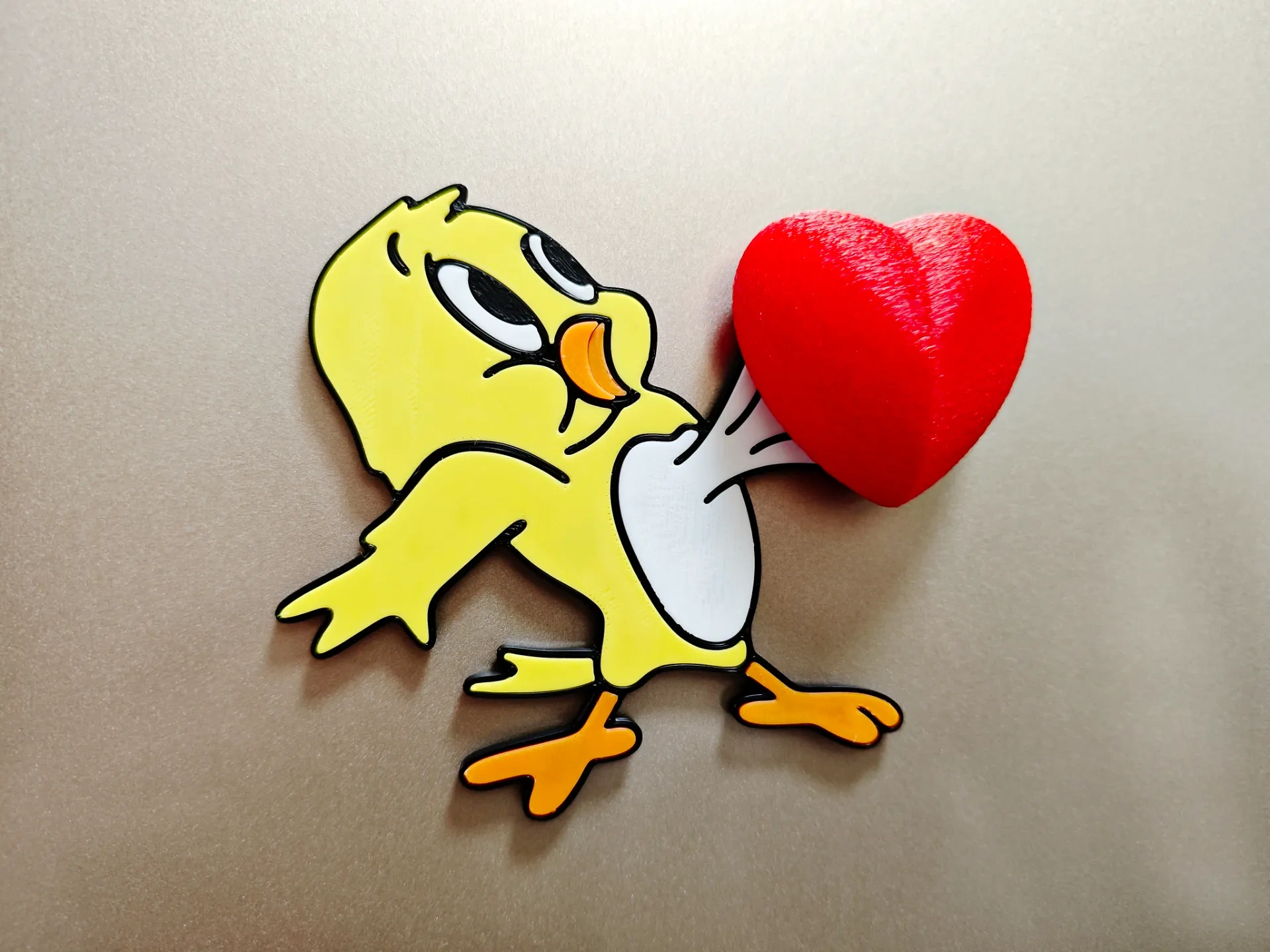 Heart-stirring Little Yellow Duck Refrigerator Magnet by TSOUTH3D ...