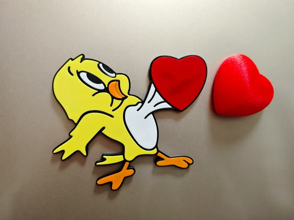 Heart-stirring Little Yellow Duck Refrigerator Magnet by TSOUTH3D ...