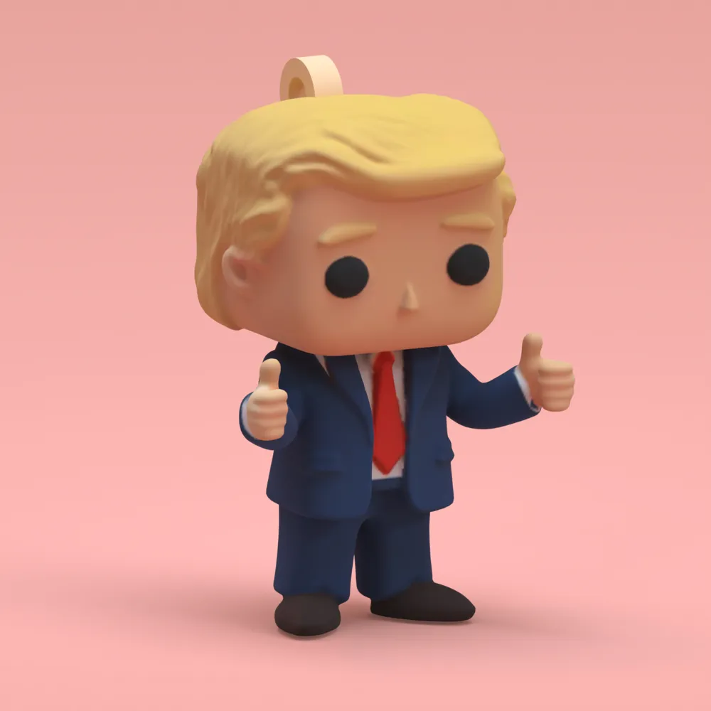 trump chibi Keychain by i_p design MakerWorld: Download Free 3D Models