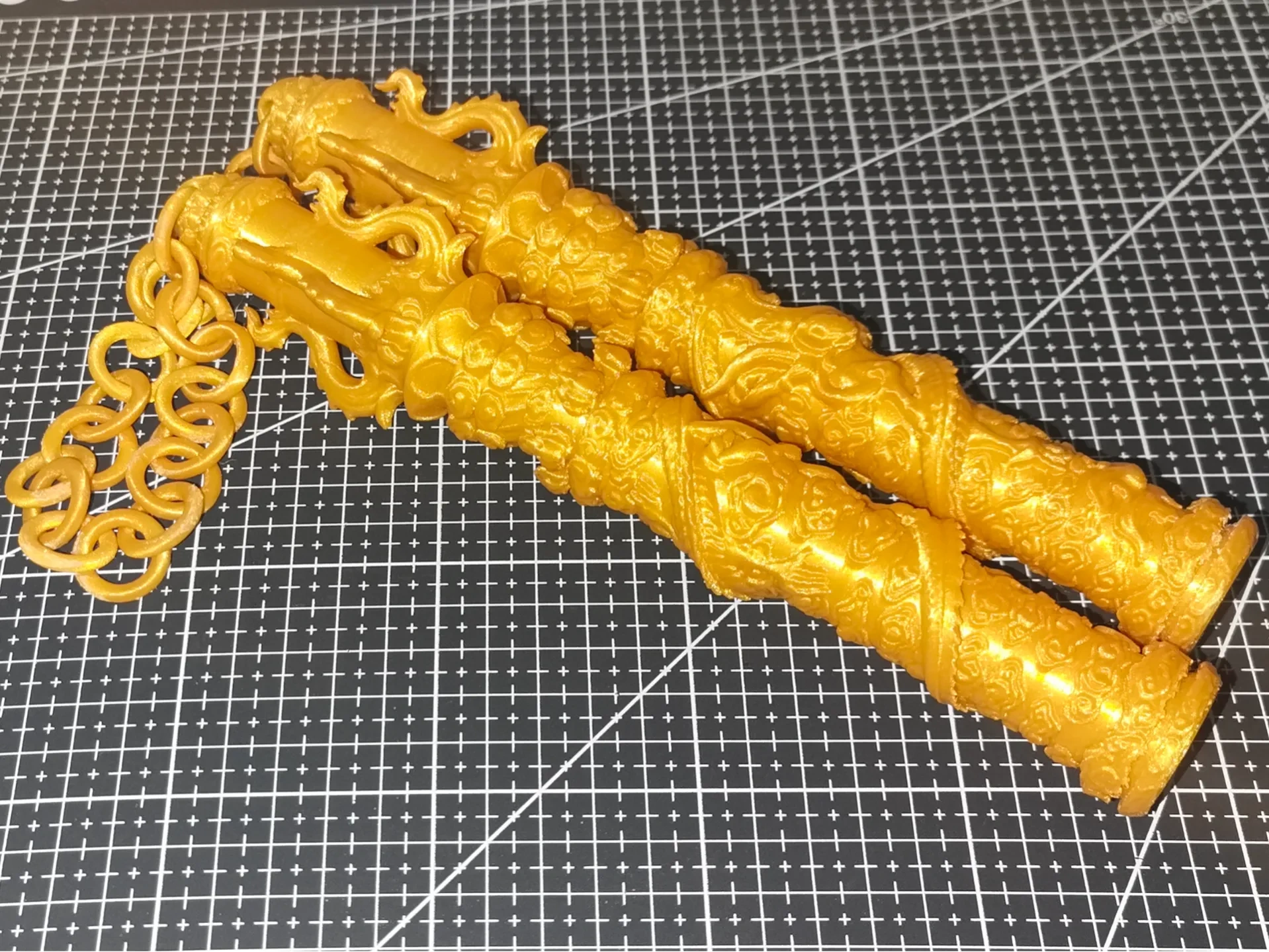 Intertwined Dragon Nunchaku Remixed by Dubhe - MakerWorld