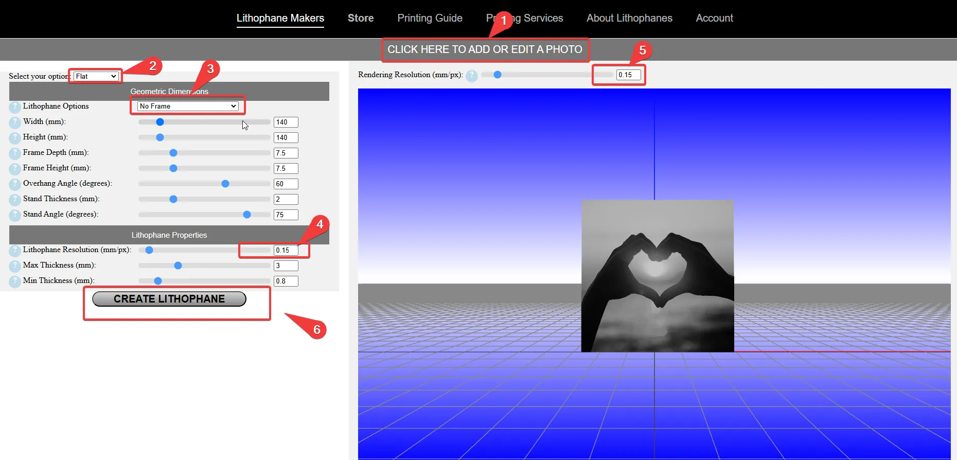 heart Lithophane Custom photos - Free 3D Print Model - MakerWorld