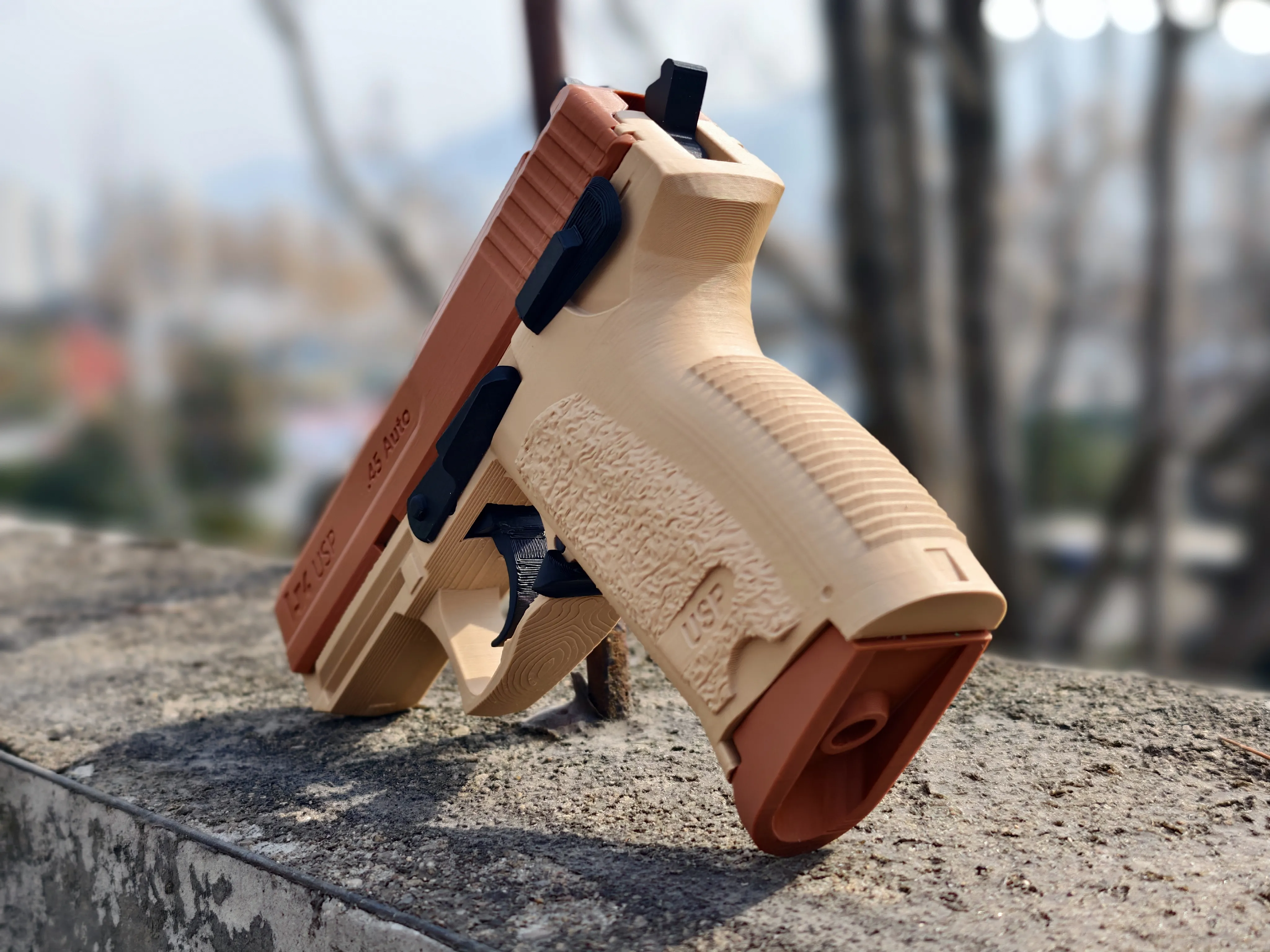H&K USP .45 COMPACT Toy pistol(No move or launch) - Free 3D Print Model ...