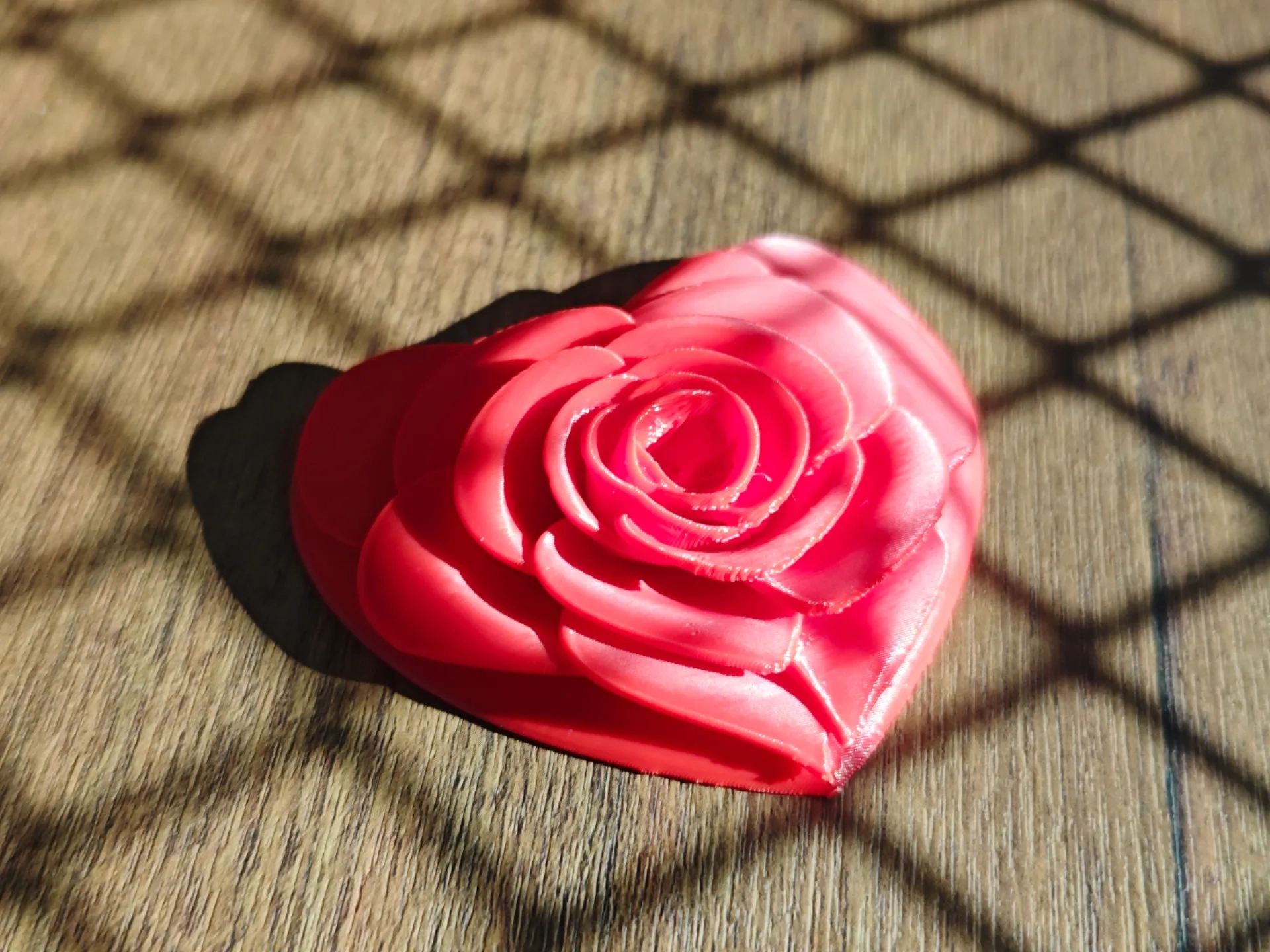 Heart Rose - Refrigerator Magnet by PandaN - MakerWorld