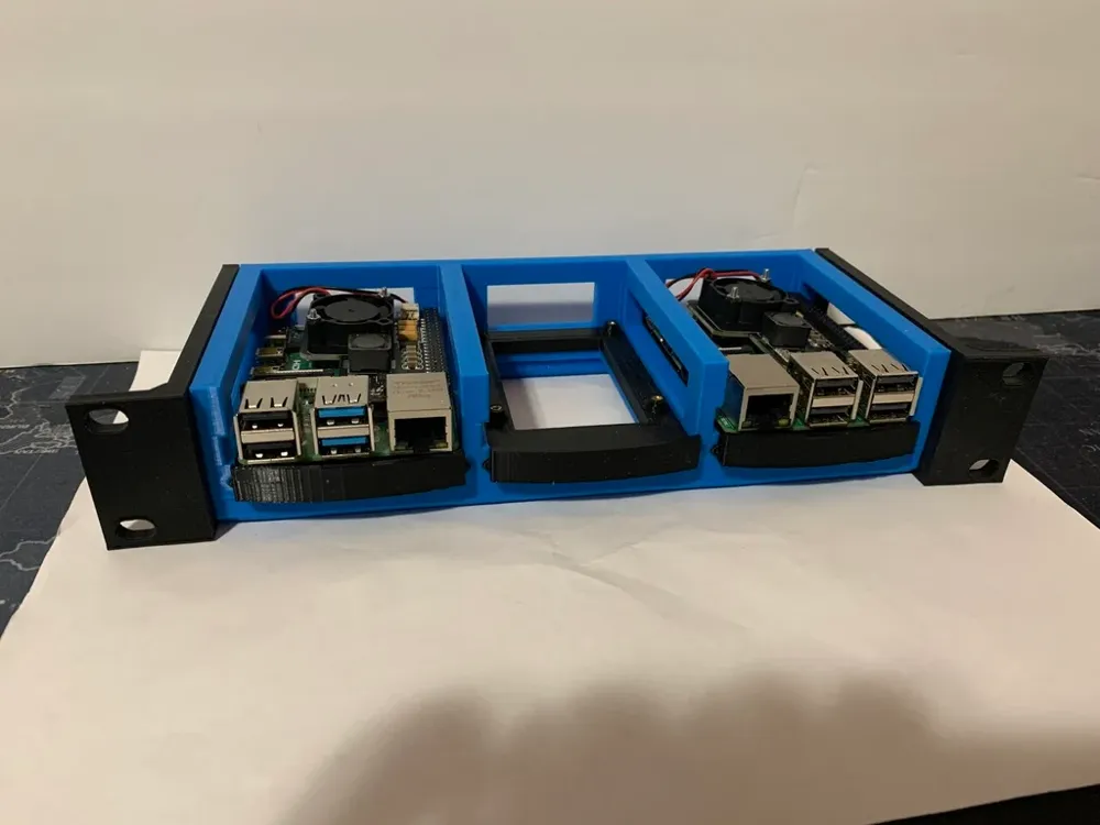 10" 1U Rackmount 3x Pi rack by RockHound50 MakerWorld: Download Free 3D ...