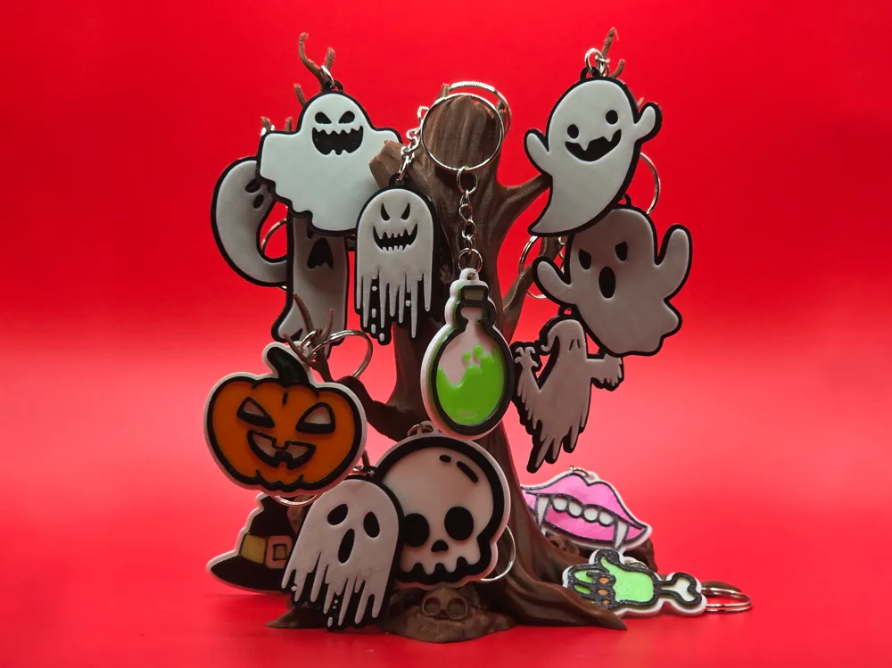 Halloween Keychains Set by FC2M3DMakerWorld: Download Free 3D Models