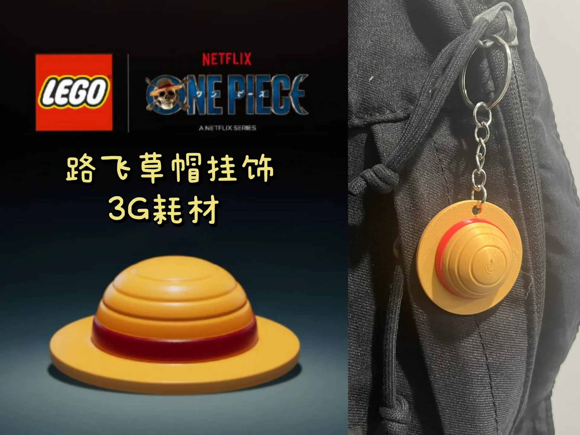 Lego Co-branded | One Piece Luffy Straw Hat Ornament por X-Bro 小布 ...