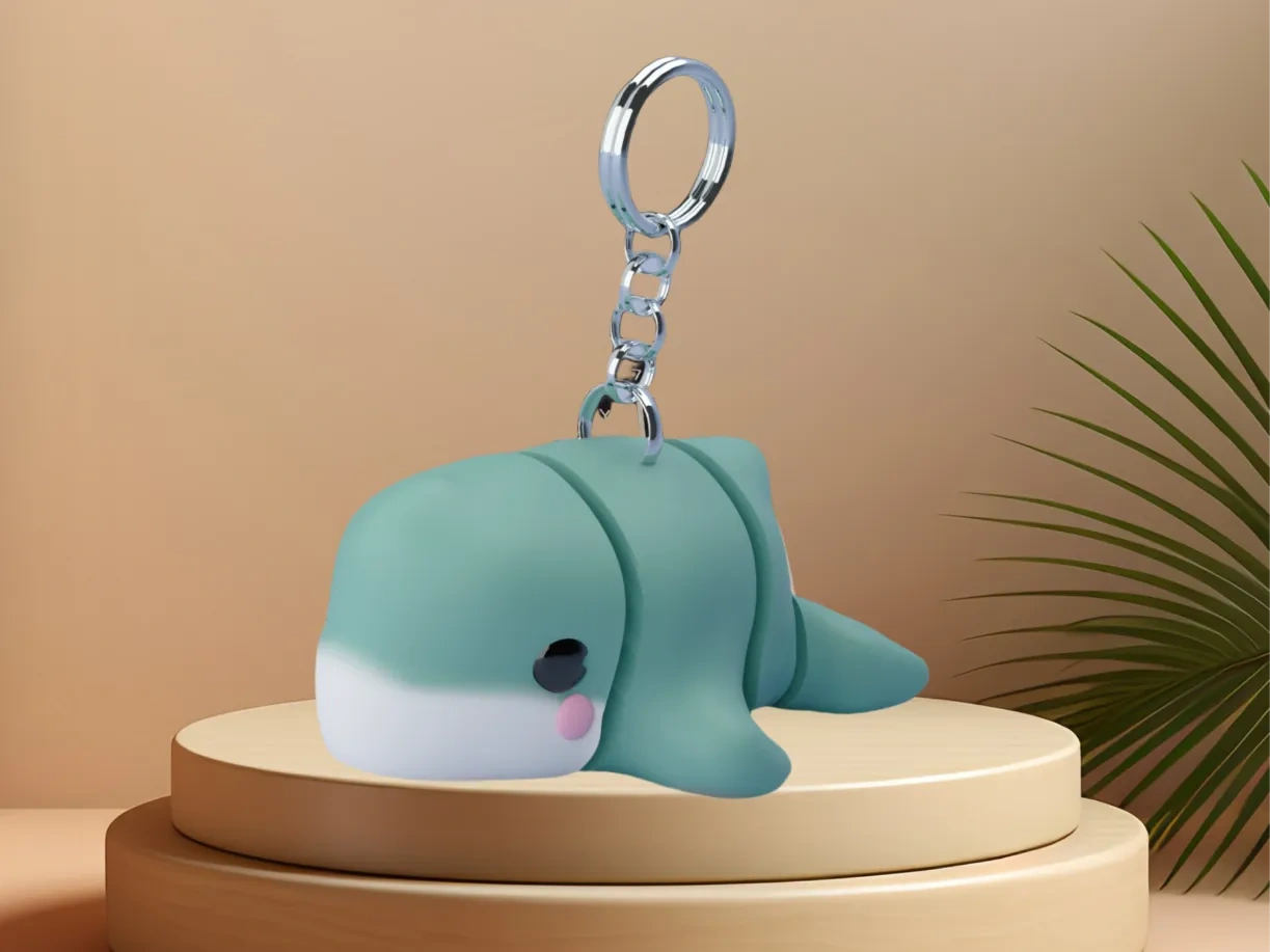 Multicolor 3D printed green dolphin keychain by user_2521816278 ...