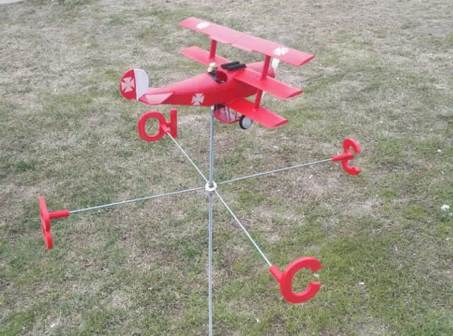 Red Baron weather vane ABS by BankaPiva - MakerWorld