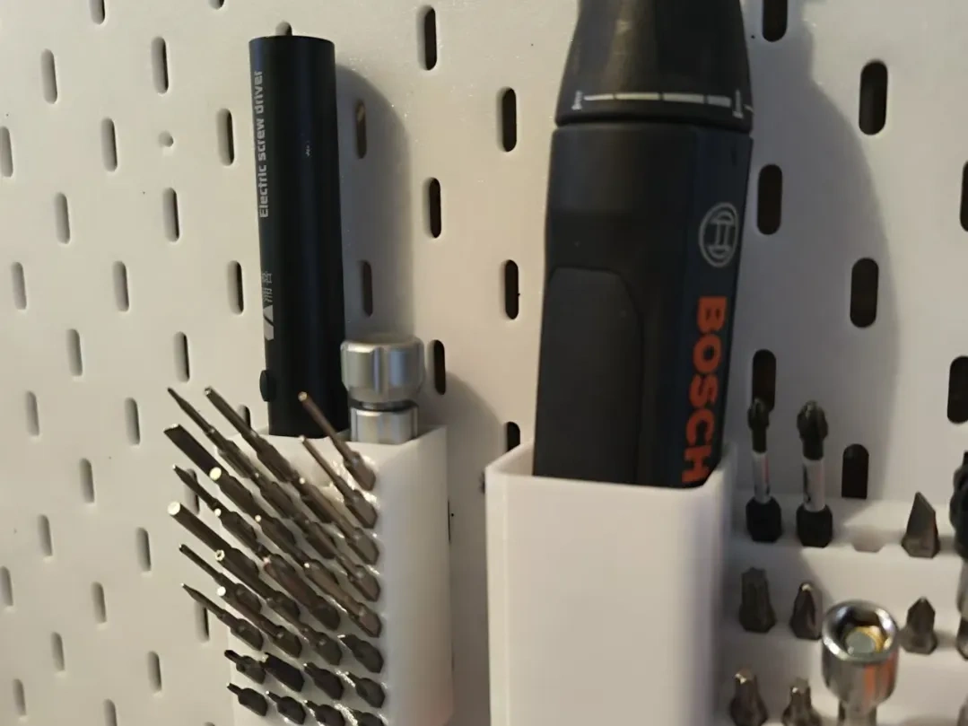 Screwdriver and 4mm Bit Holder (IKEA Pegboard) by Allen775939 - MakerWorld