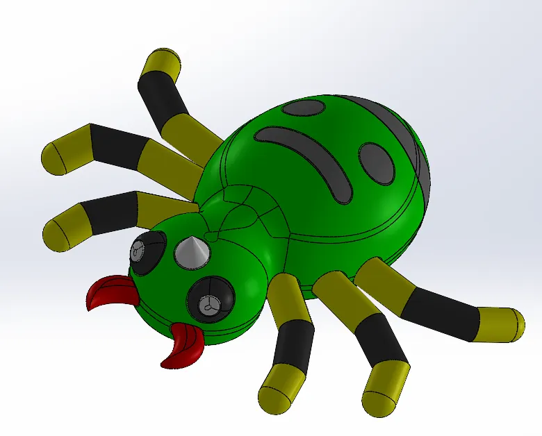 Pokémon Roundish Spider without Bambu Lab AMS multipart and multicolor by Cios85 - MakerWorld