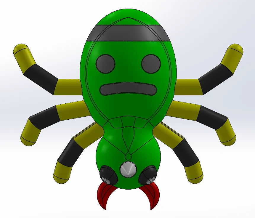 Pokémon Roundish Spider without Bambu Lab AMS multipart and multicolor ...