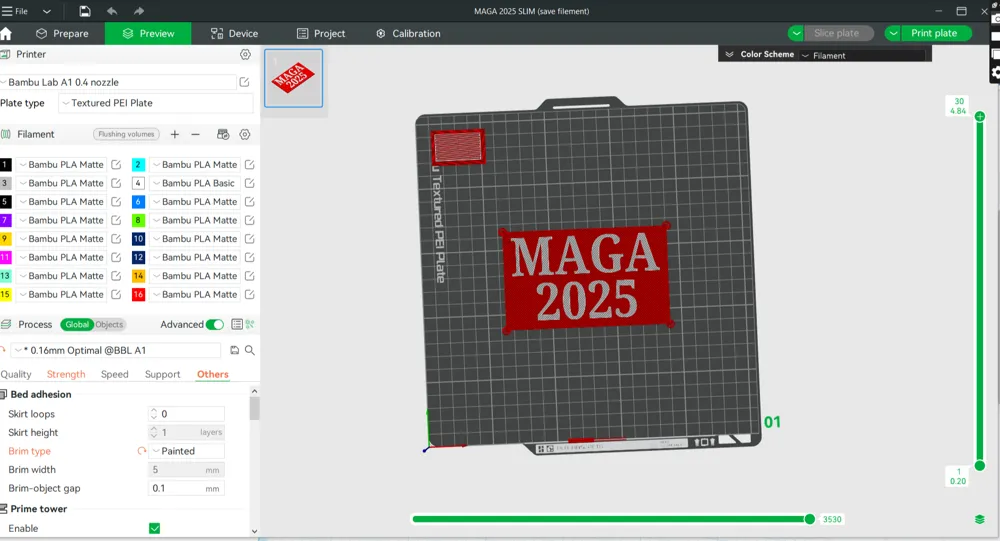 Slim version of MAGA 2025 Remixed by Radcad - MakerWorld
