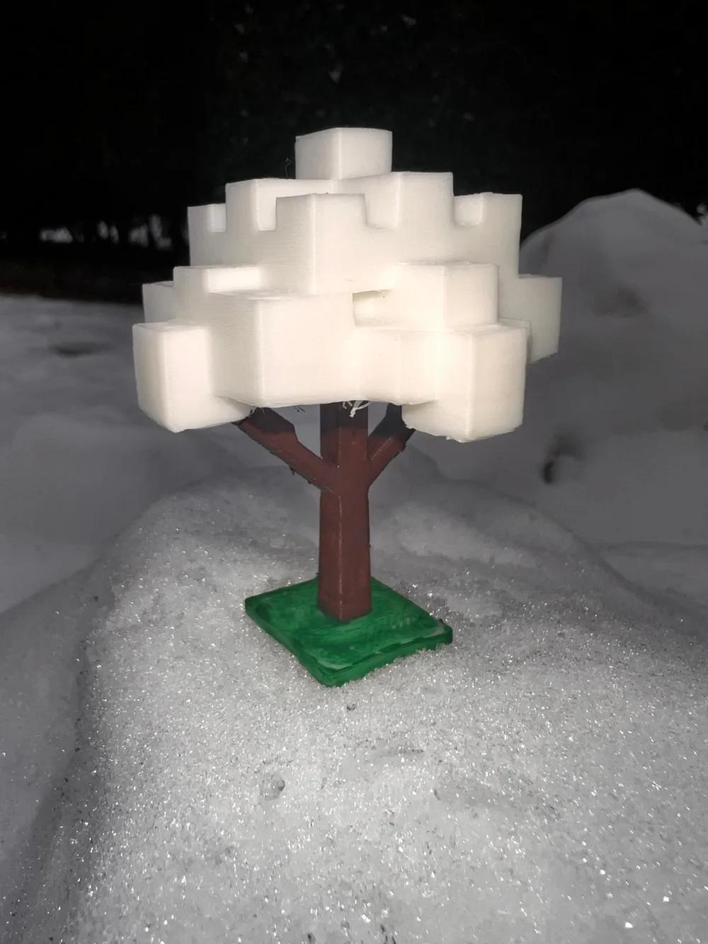 Minecraft winter tree by Impossible - MakerWorld