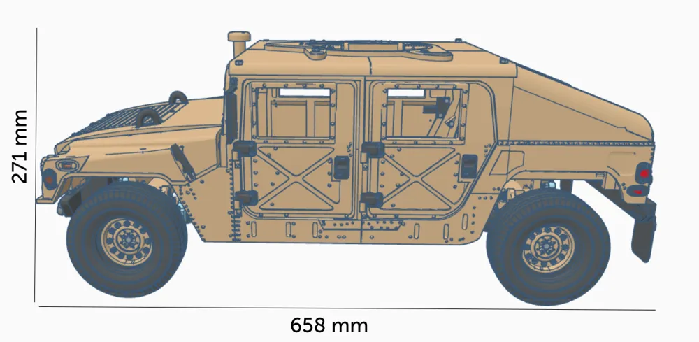 AM General HMMWV Hummer - Free 3D Print Model - MakerWorld