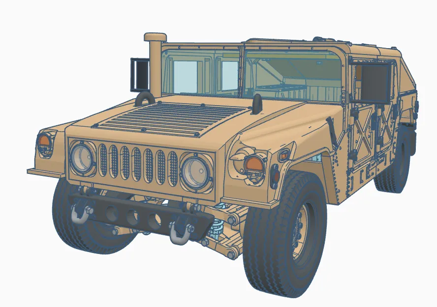 AM General HMMWV Hummer - Free 3D Print Model - MakerWorld