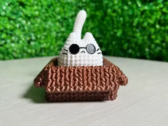 Woven Q-Version Cat Cat Box 1.0 by Utsav Genesis - MakerWorld