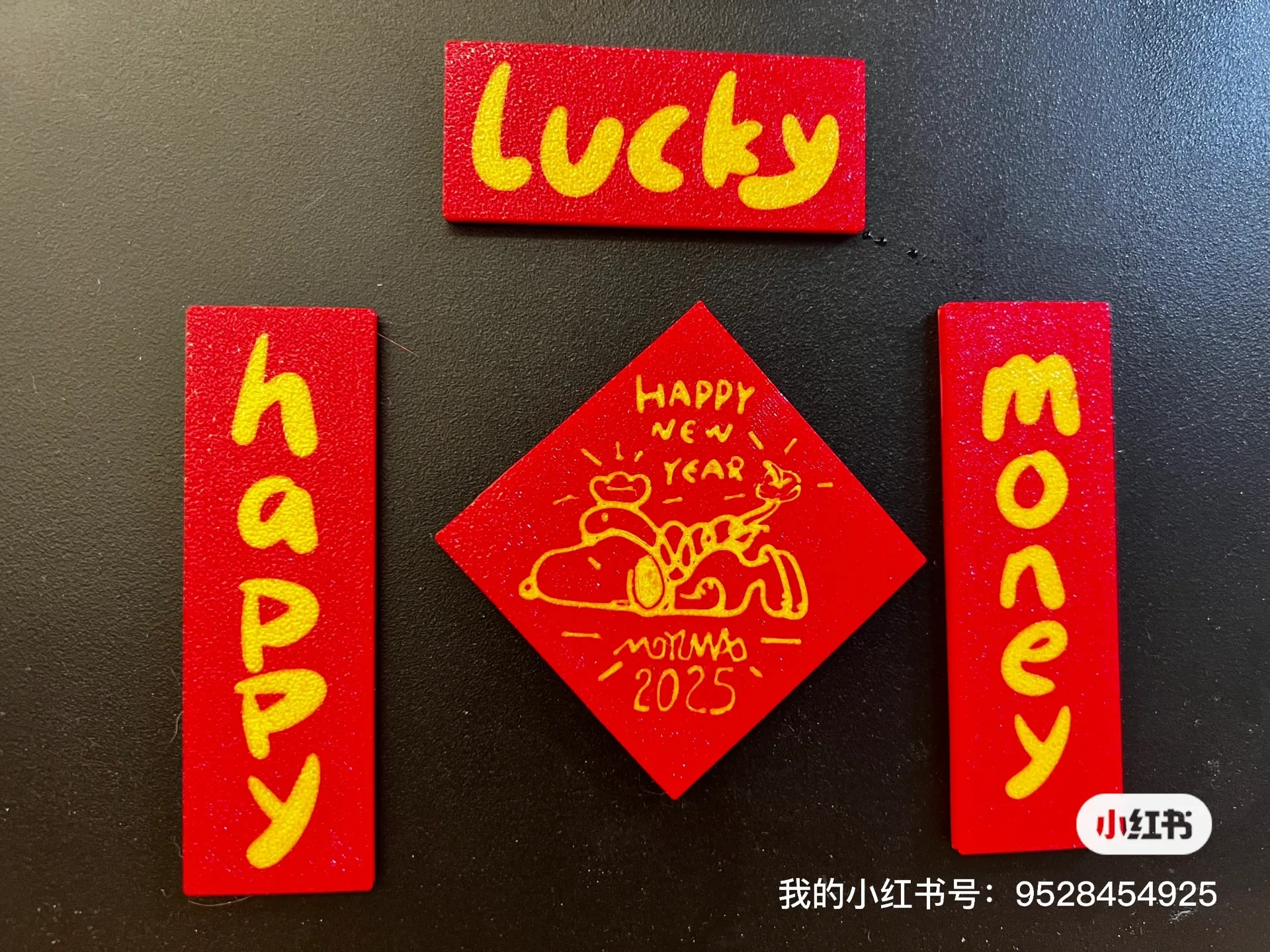 Mini Spring Festival Couplet Refrigerator Magnet Snoopy Snake by 摸鱼猫 ...