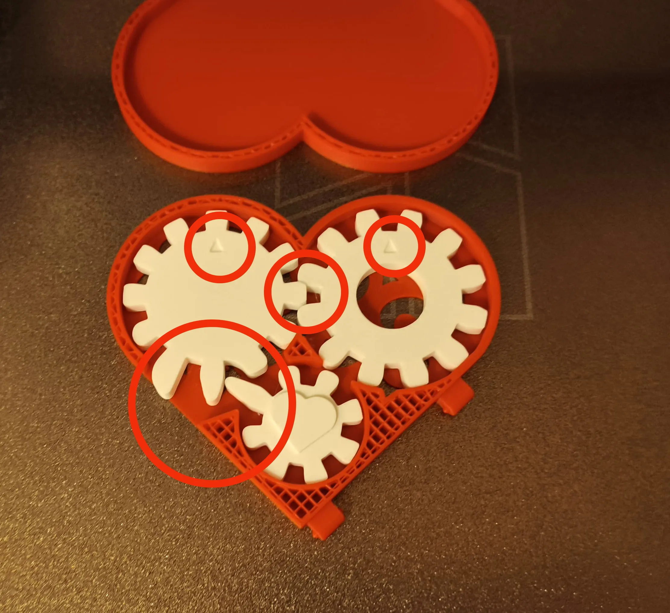 Heart Shaped Lock Box - Gear Lock System with Key - Free 3D Print Model ...