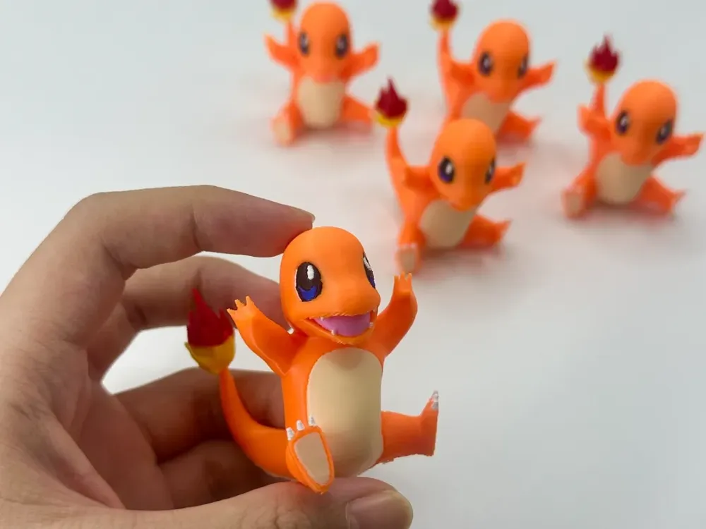 Seated Charmander (8 colors require two AMS) by JL3Dprint - MakerWorld