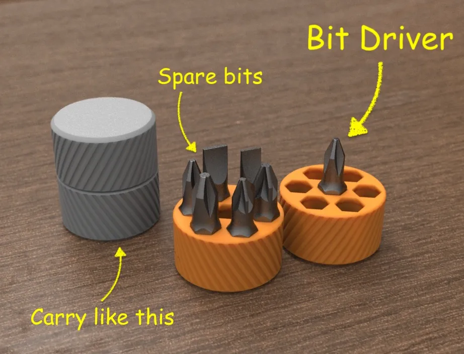 EDC Micro Screwdriver Set (7 bits) v2 by MaxLayers - MakerWorld