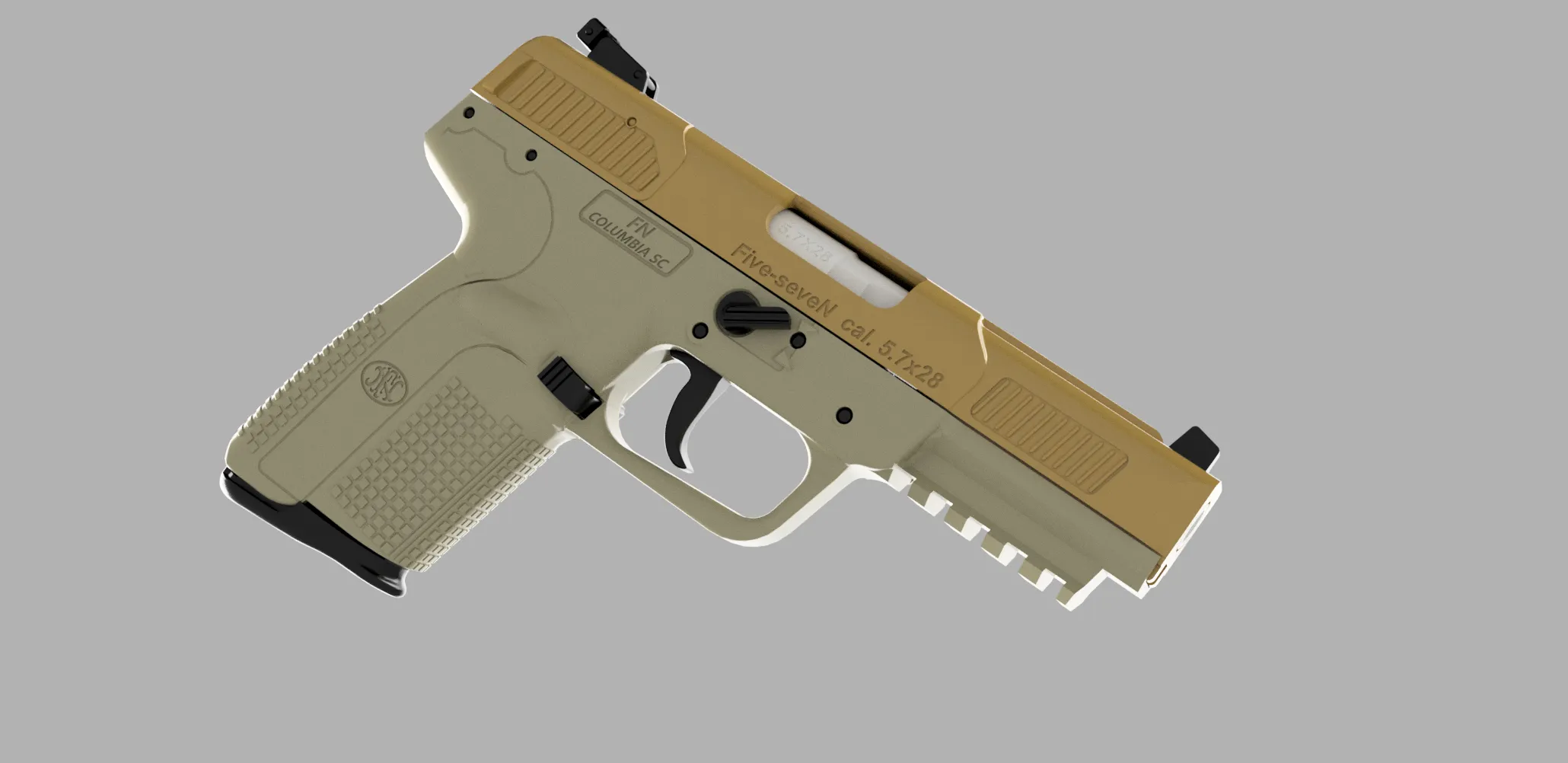 FN Five Seven 57 Toy pistol(No move or launch) - Free 3D Print Model ...