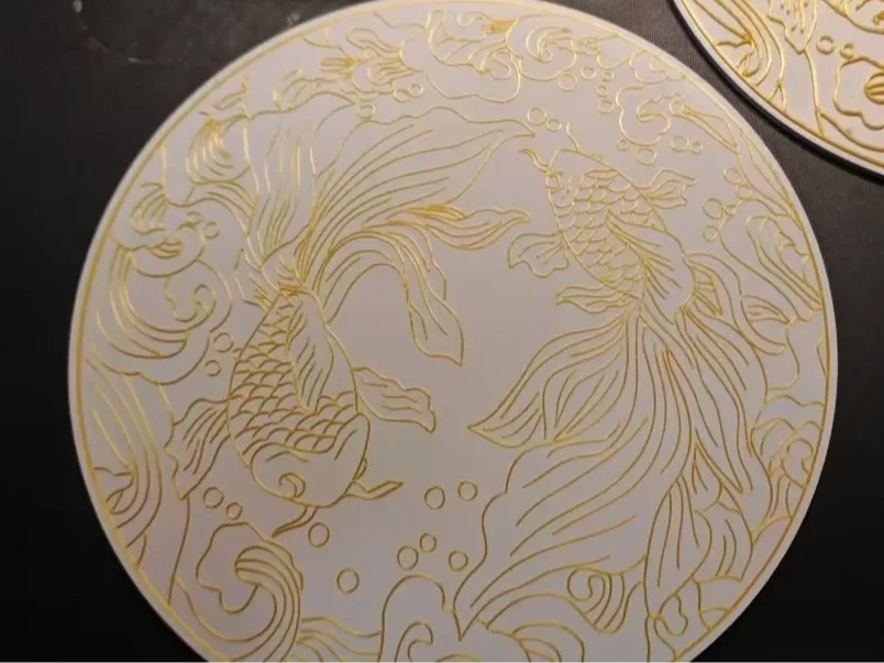 Monochrome Gold Wire Enamel Double Fish by 云梦打印工作室 - MakerWorld