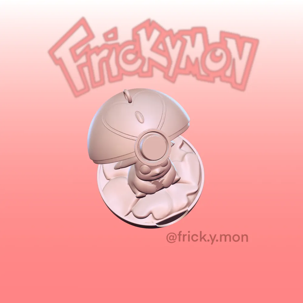 Valentine’s Day Pikachu Keychain by Frick_ink - MakerWorld